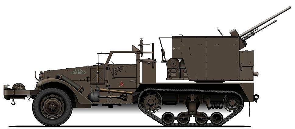 Red Army M15A1 MGMC [2 drawings] - Missing-Lynx